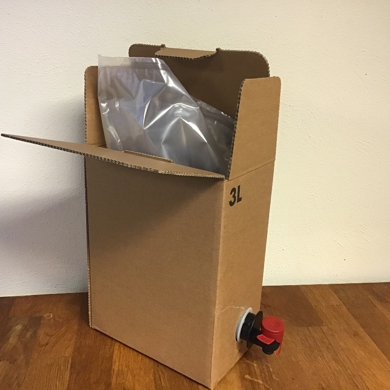 Bag in box- Karton til indvendig bag in box.